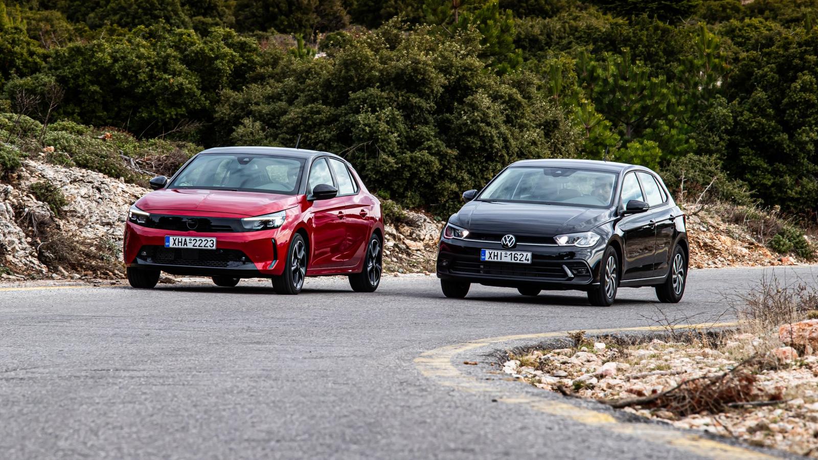 Συγκριτική δοκιμή: Opel Corsa 1.2 Turbo 100 PS AT8 vs VW Polo 1.0 TSI ...